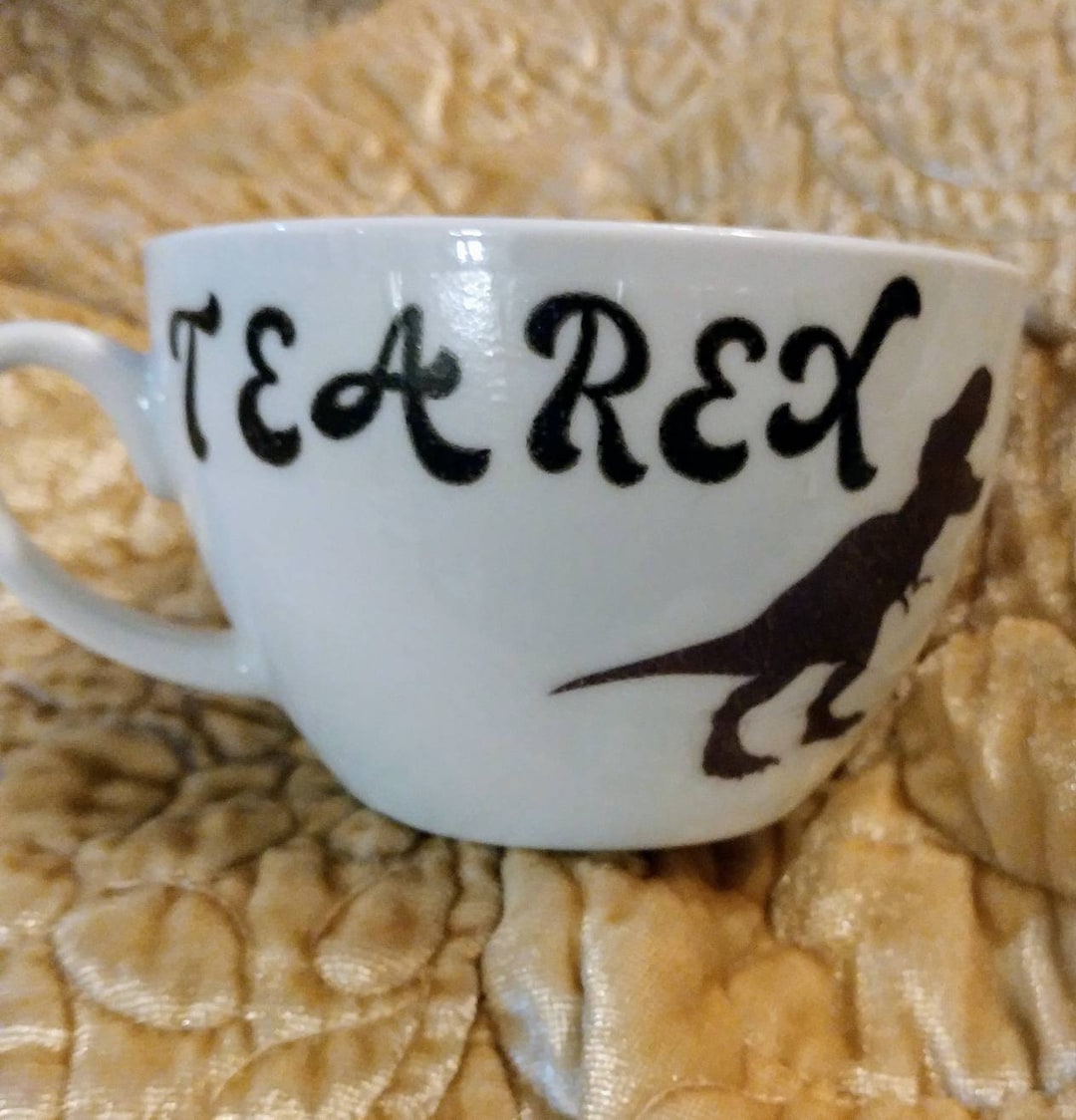 Tea Rex Lovely Cup Dinosaur Dinasour Custom Pop Art Tyrannosaurus Tea ...