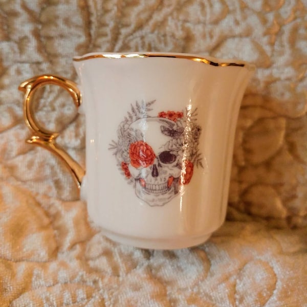 Skull Tea Cup - Etsy