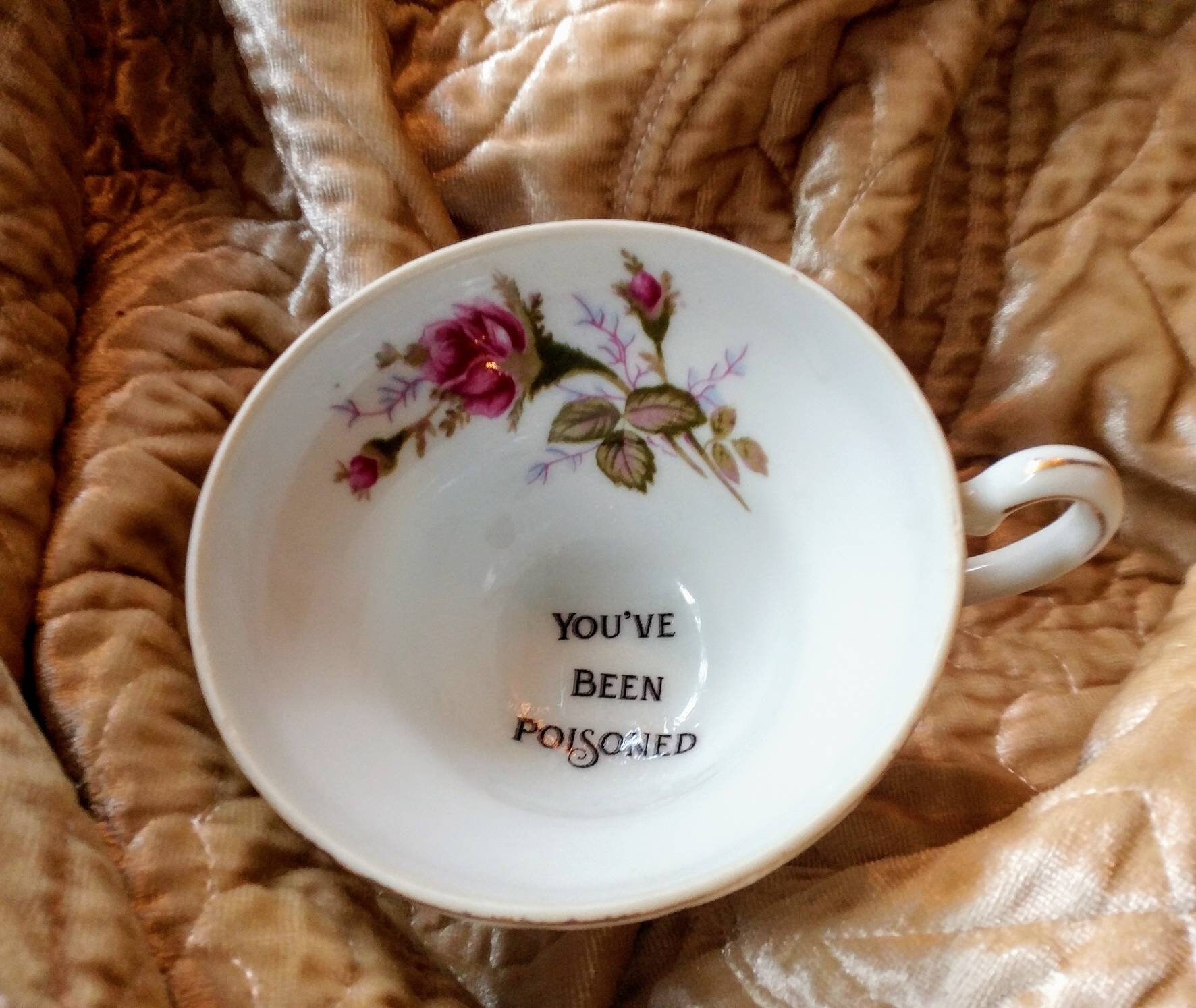 You've Been Poisoned Bye Tea Cup and Saucer Altered China Teacup Gift ...
