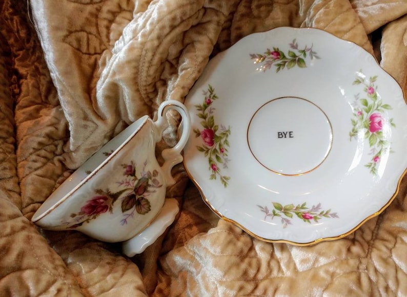 You've Been Poisoned Bye Tea Cup and Saucer Altered China Teacup Gift ...