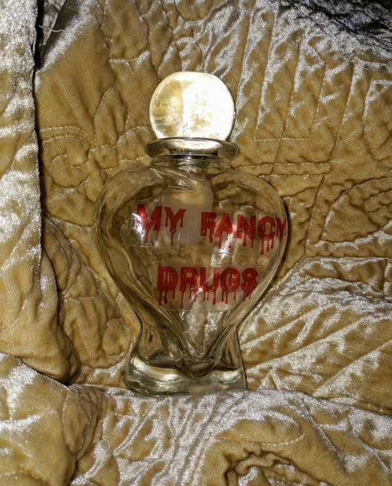 My Fancy Drugs Blood Drip Goth Jar Urn Glass Heart Perfume - Etsy