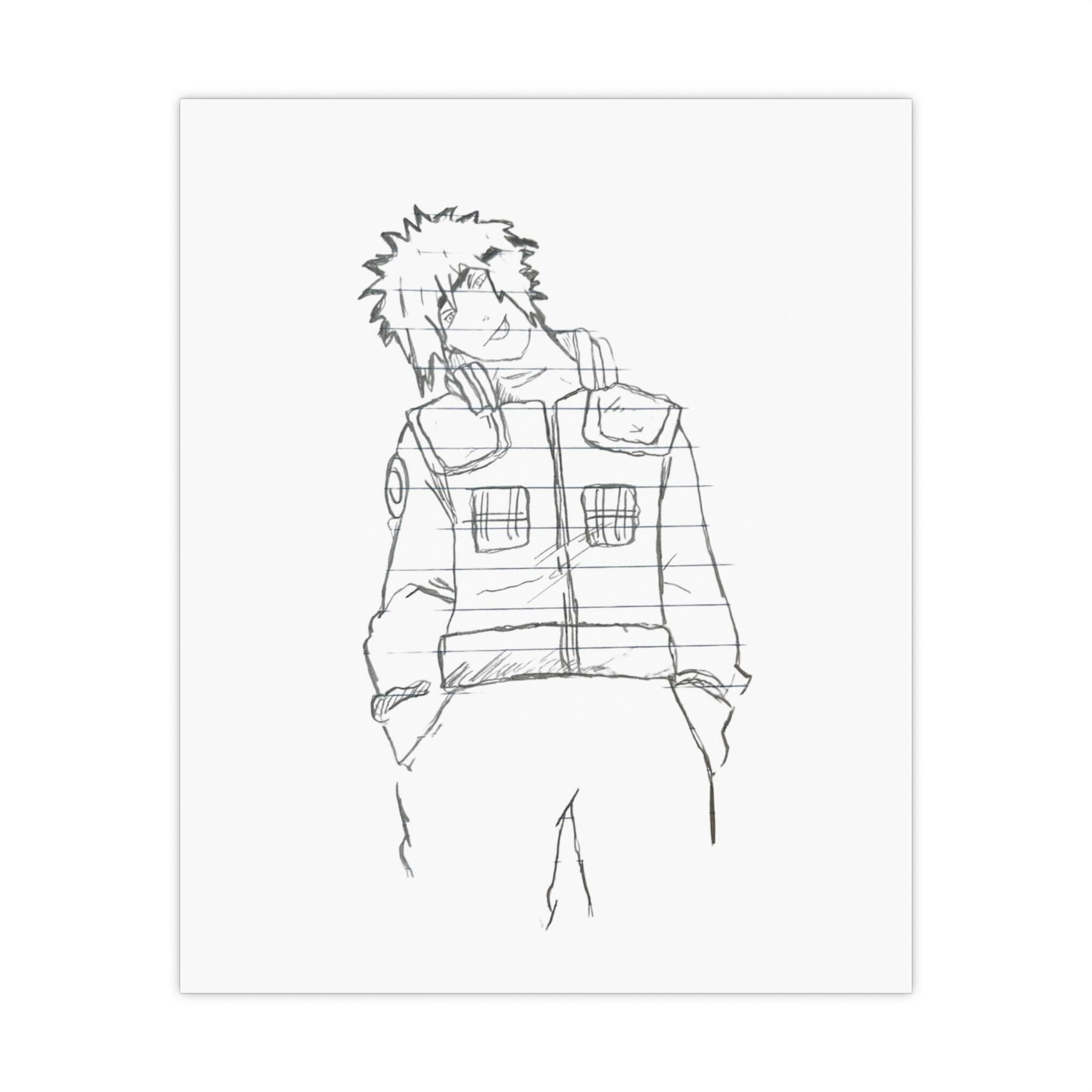 Hand Drawn Naruto Wall Art - Etsy