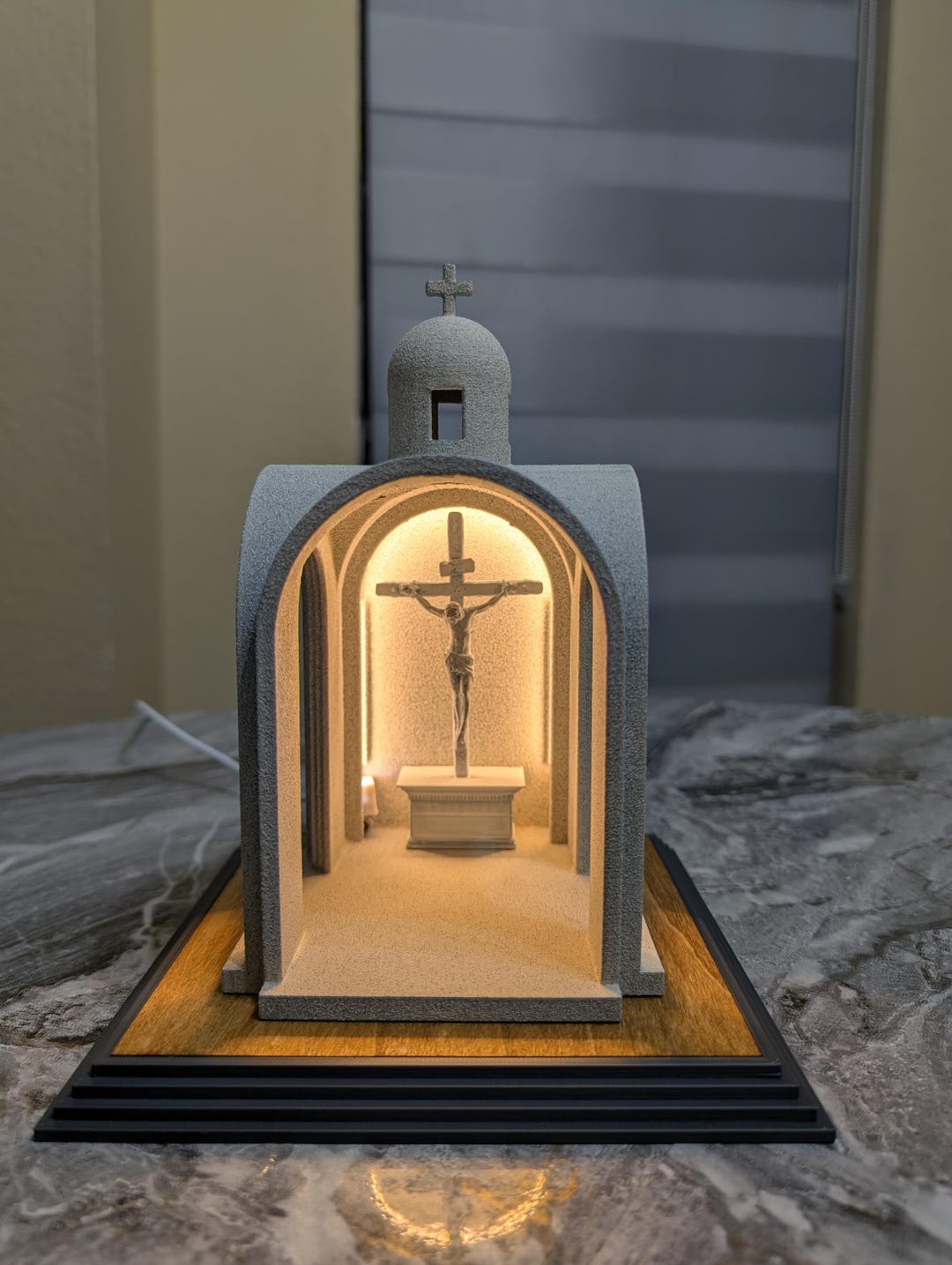 Mini Greek Church Lamp Jesus Crucified Virgin Mary Jesus With Sacred ...