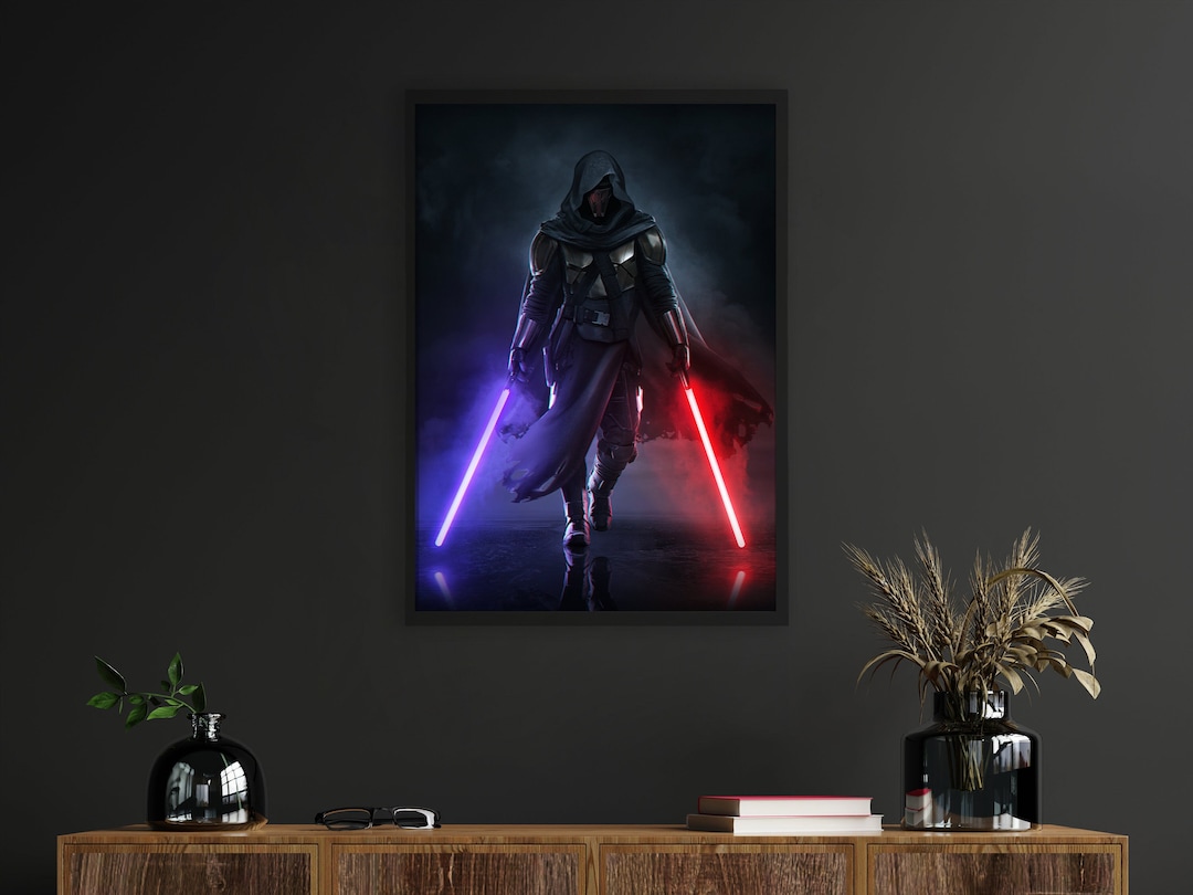 Darth Raven Lightsaber Poster,starwars Canvas Unique Design Wall Art ...