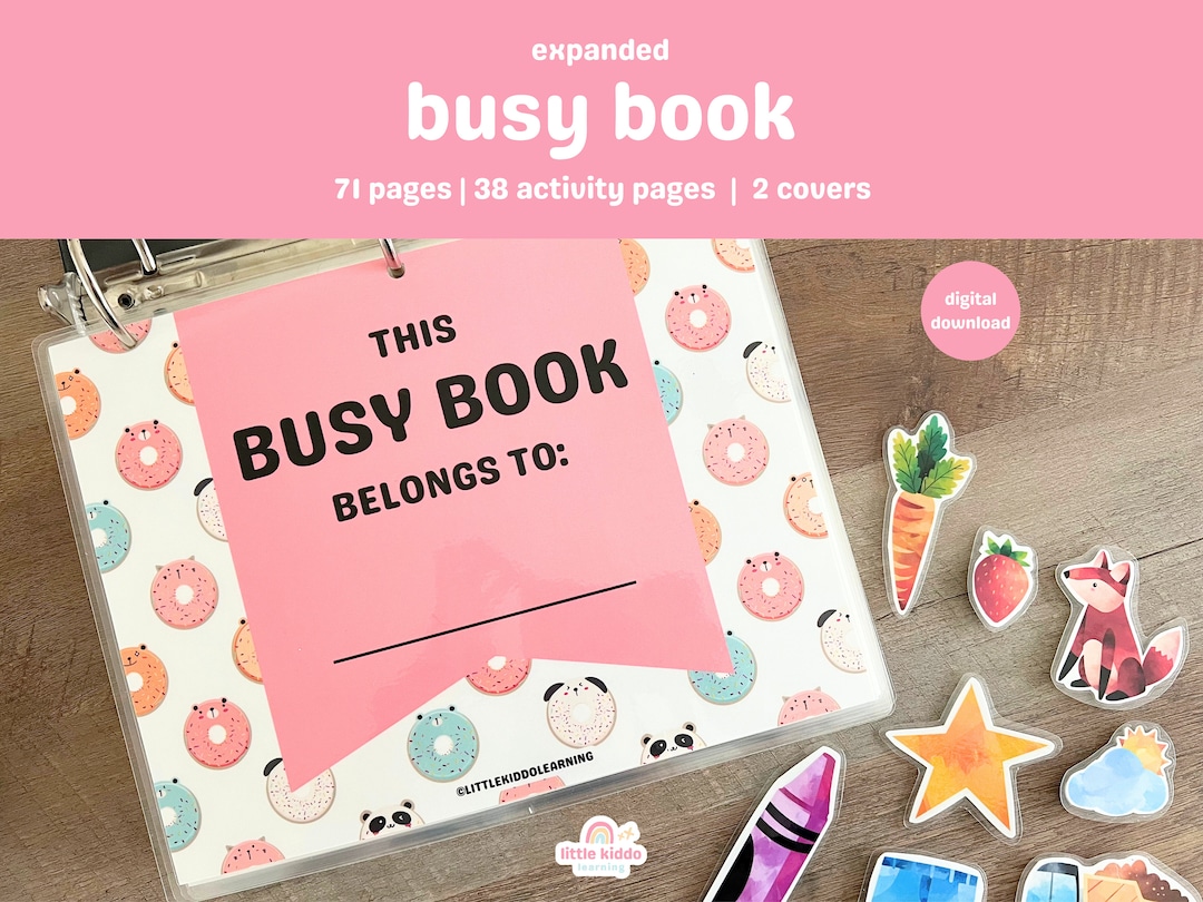 Toddler Busy Book, Expanded Version, Preschool Printable, Busy Book ...