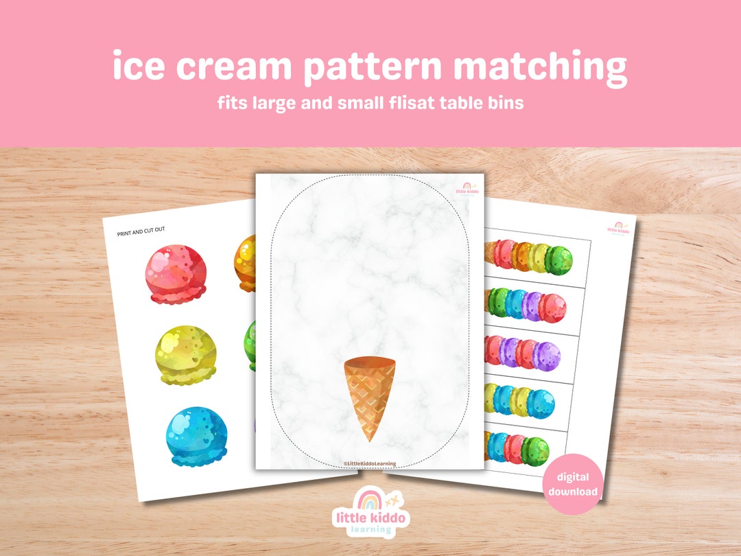 Ice Cream Pattern Matching, Patterns, Dramatic Play, Flisat Table ...