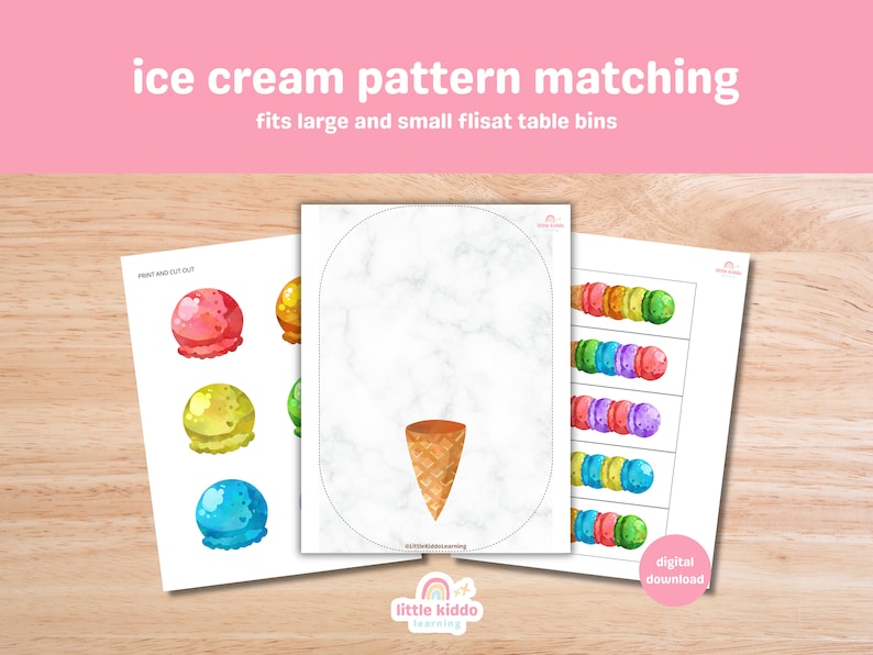 Ice Cream Pattern Matching, Patterns, Dramatic Play, Flisat Table ...