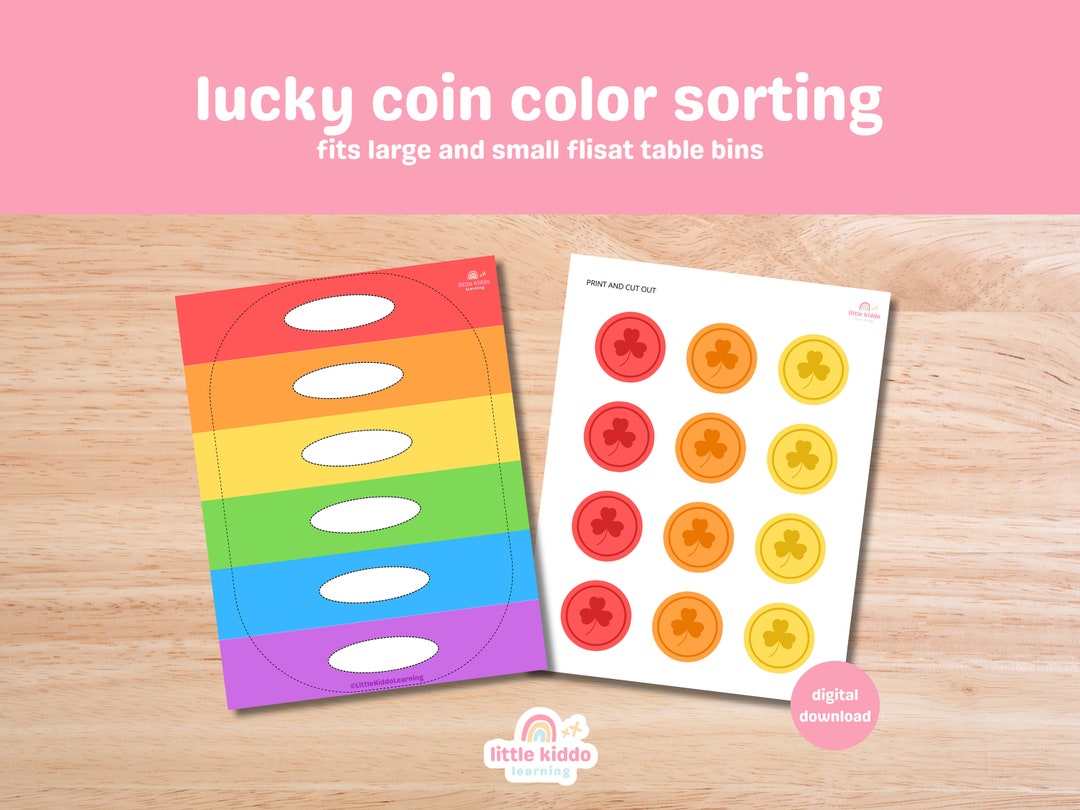 Luck Coin Color Sorting, St Patrick's Day, St Paddy's Day, Flisat Table ...