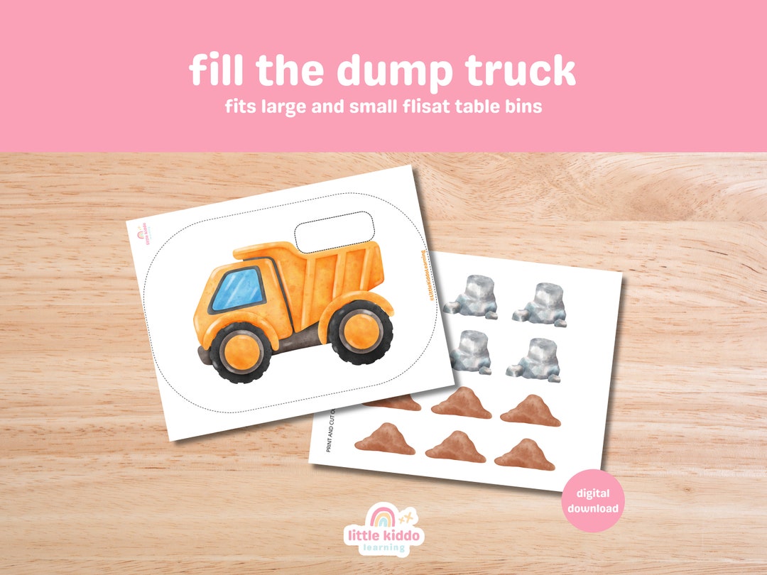 Fill the Dump Truck, Construction, Trucks, Flisat Table, Printable ...
