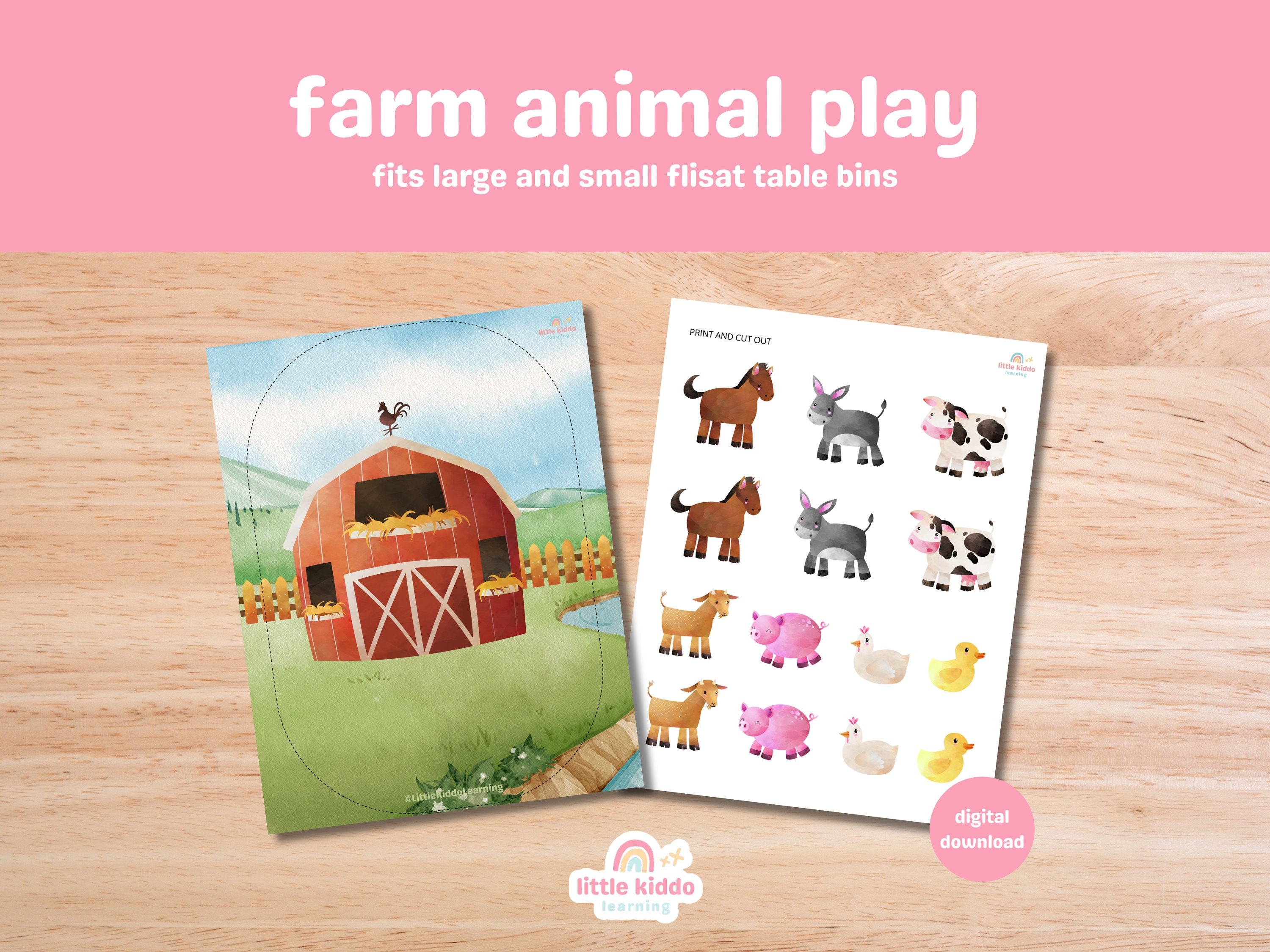 Farm Animal Play, Barn, Pretend Play Flisat, Flisat Table, Flisat ...
