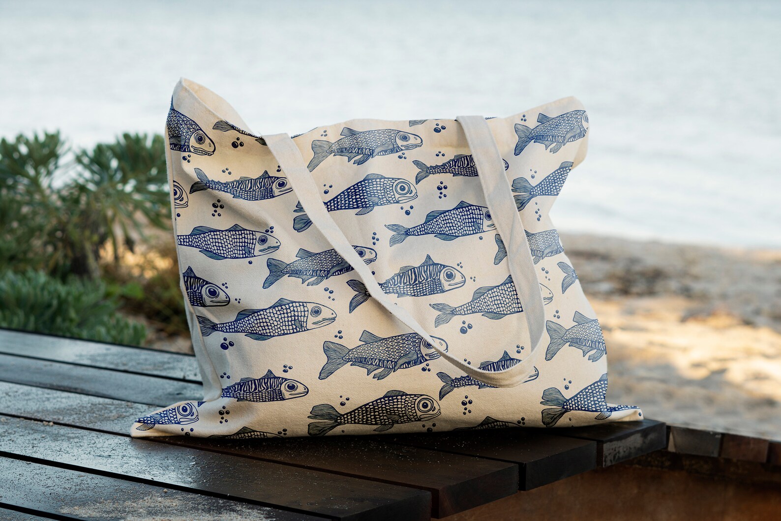 Seaside Mediterranean Fish Pattern, Instant Download, Boho, Beach ...