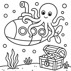 octopus coloring pages for preschoolers