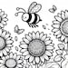 Busy Bee Coloring Page Kids Printable Coloring Page Sunflower Coloring ...