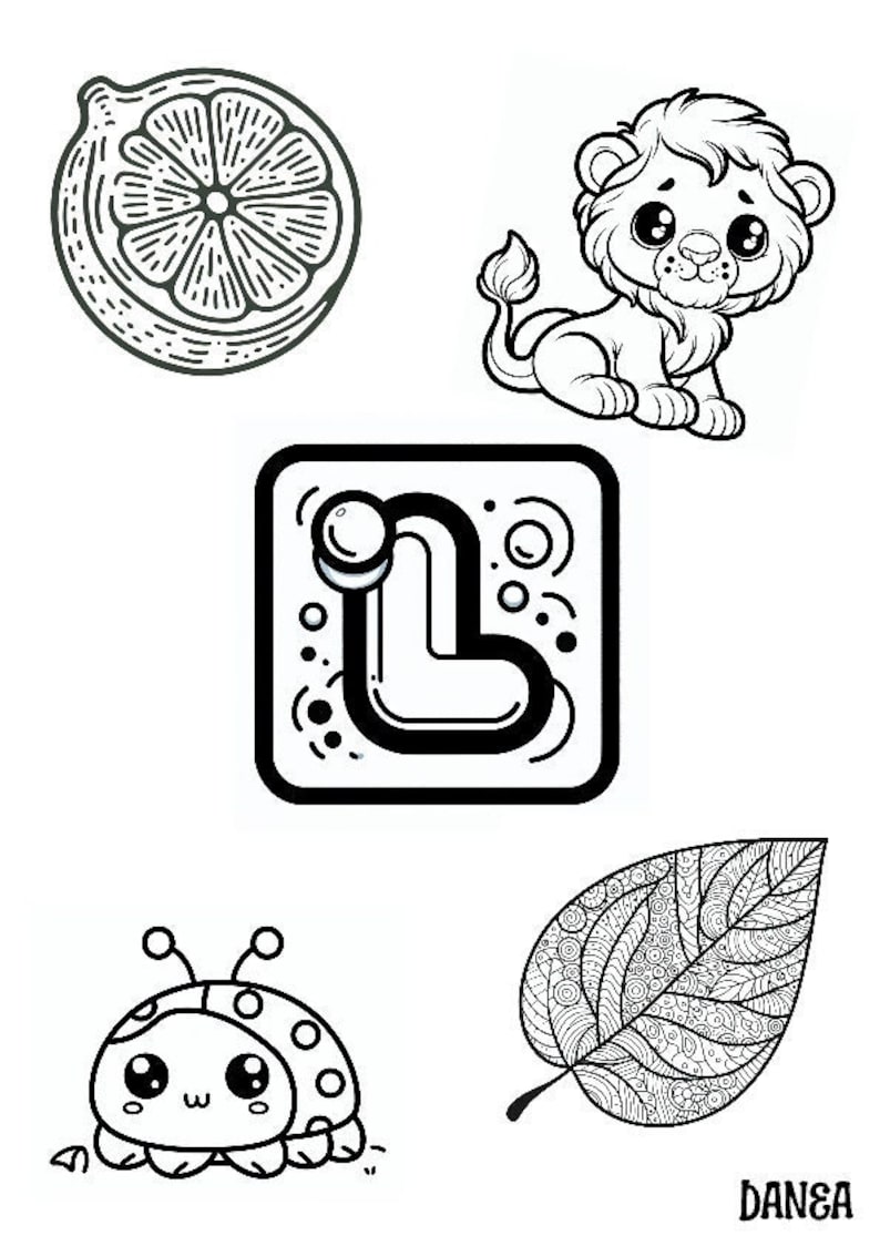 Letter L Coloring Page Learning Abcs Coloring Page Alphabet Printable ...