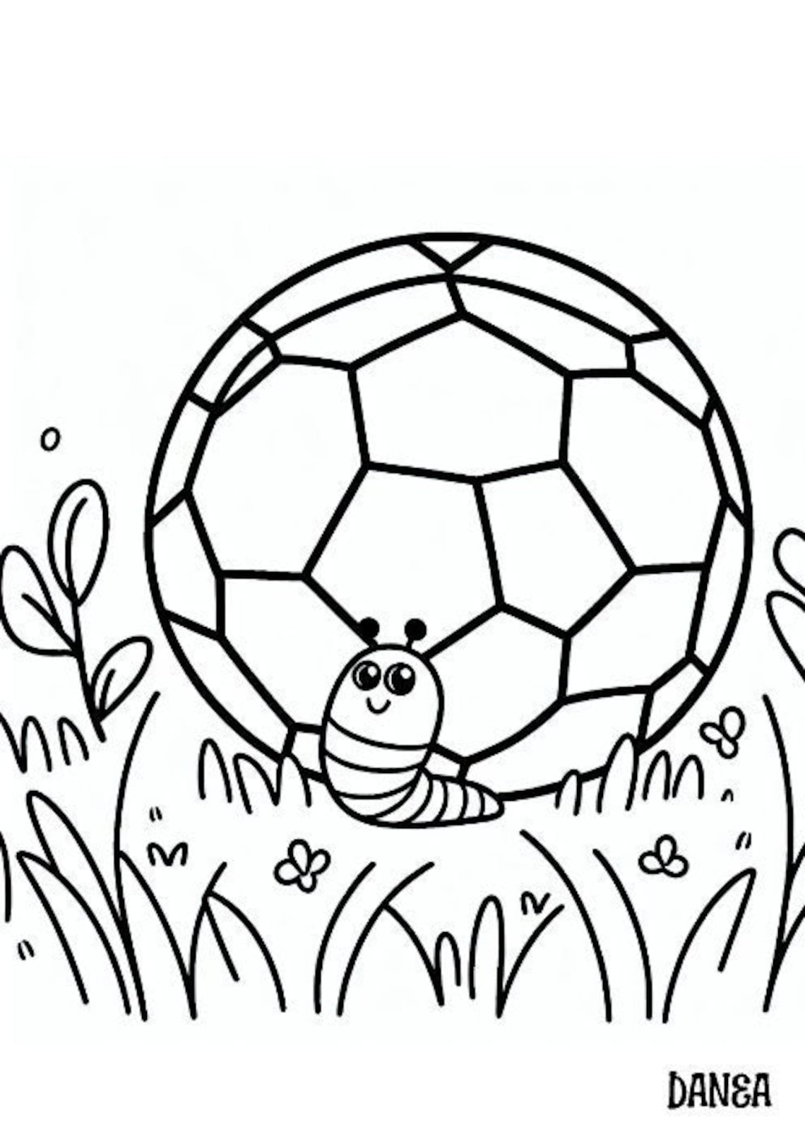 Soccer Ball Coloring Page | Kids Printable Coloring Page | Boy Coloring ...