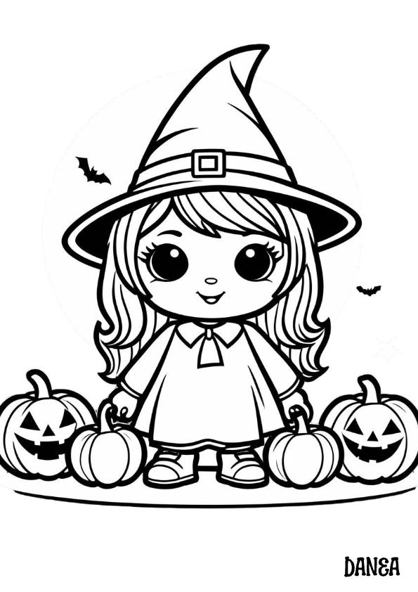 Halloween Witch Coloring Page Halloween Printable Coloring Page ...