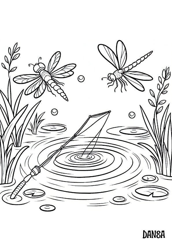 Dragonfly Coloring Page | Kids Printable Coloring Page - Etsy