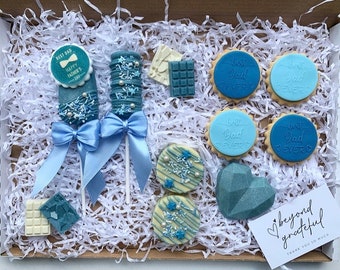 Father's Day Cakesicle Treat Box New Dad Grandad Blue Treat Box for Dad ...