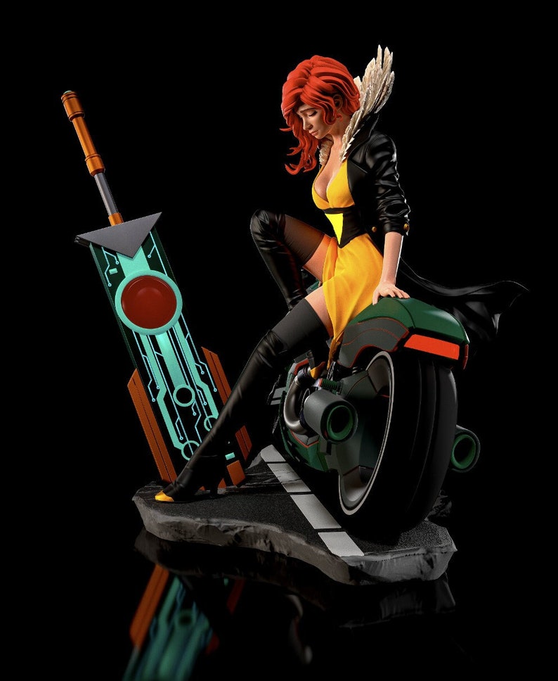 Red From Transistor 3D Printed Diorama not Painted for Figurine ...
