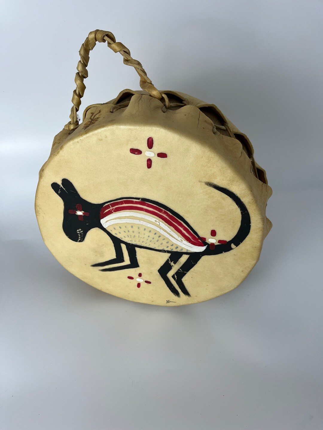 Handmade Buffalo Skinned Double Sided Sweat Lodge Drum, Painted - Etsy