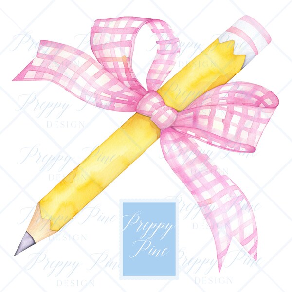 Preppy Watercolour Clip Art - Etsy