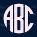 Grandmillenial Pink Monogram, Coastal & Preppy, Full Alphabet PNG ...