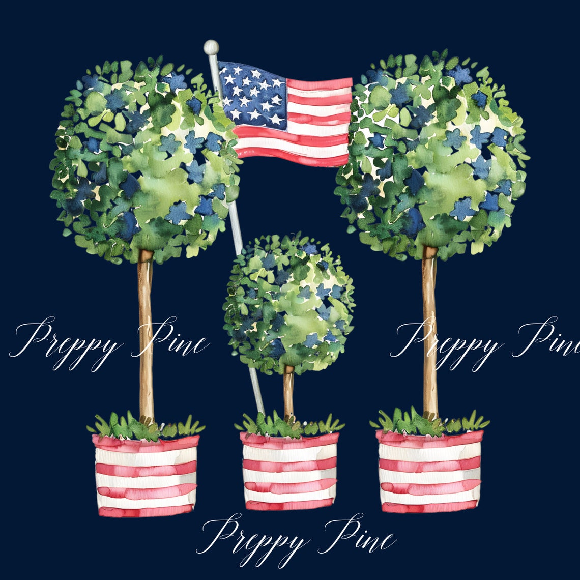 Grandmillenial Boxwood Topiary, PNG, Instant Digital Download ...