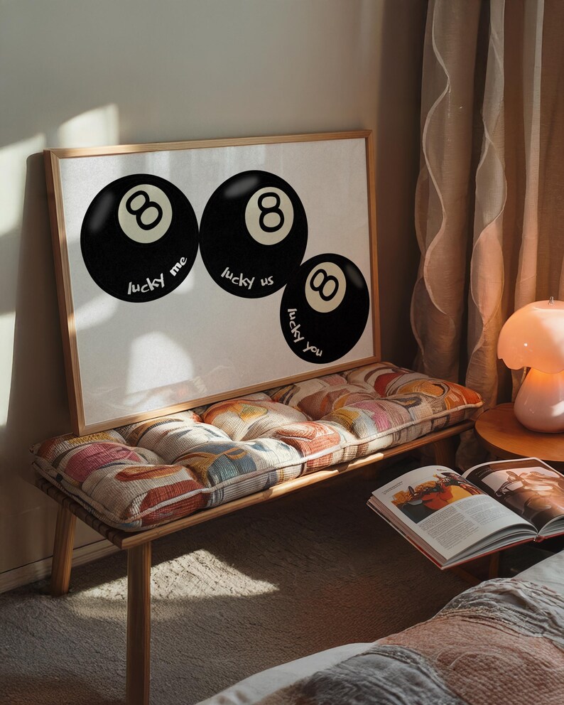 Vintage Lucky Eight Ball Poster, Retro Dorm Decor (digital Download) - Etsy