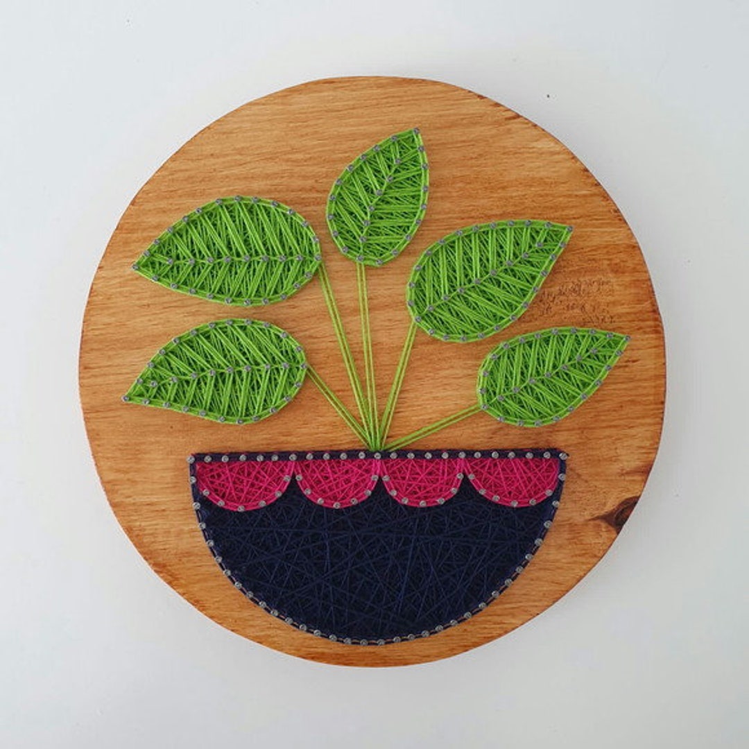 Flower String Art Template Wall Decor Handmade Item Office and Home ...