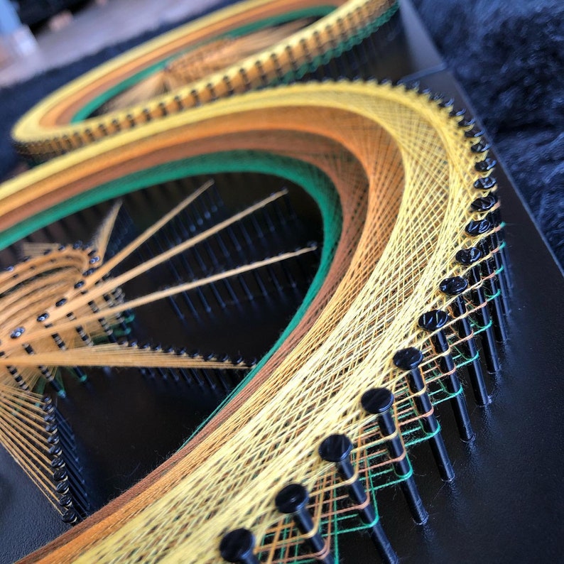 Modern String Art Wall Hanging, String Art Mandala, Cotton Anniversary ...