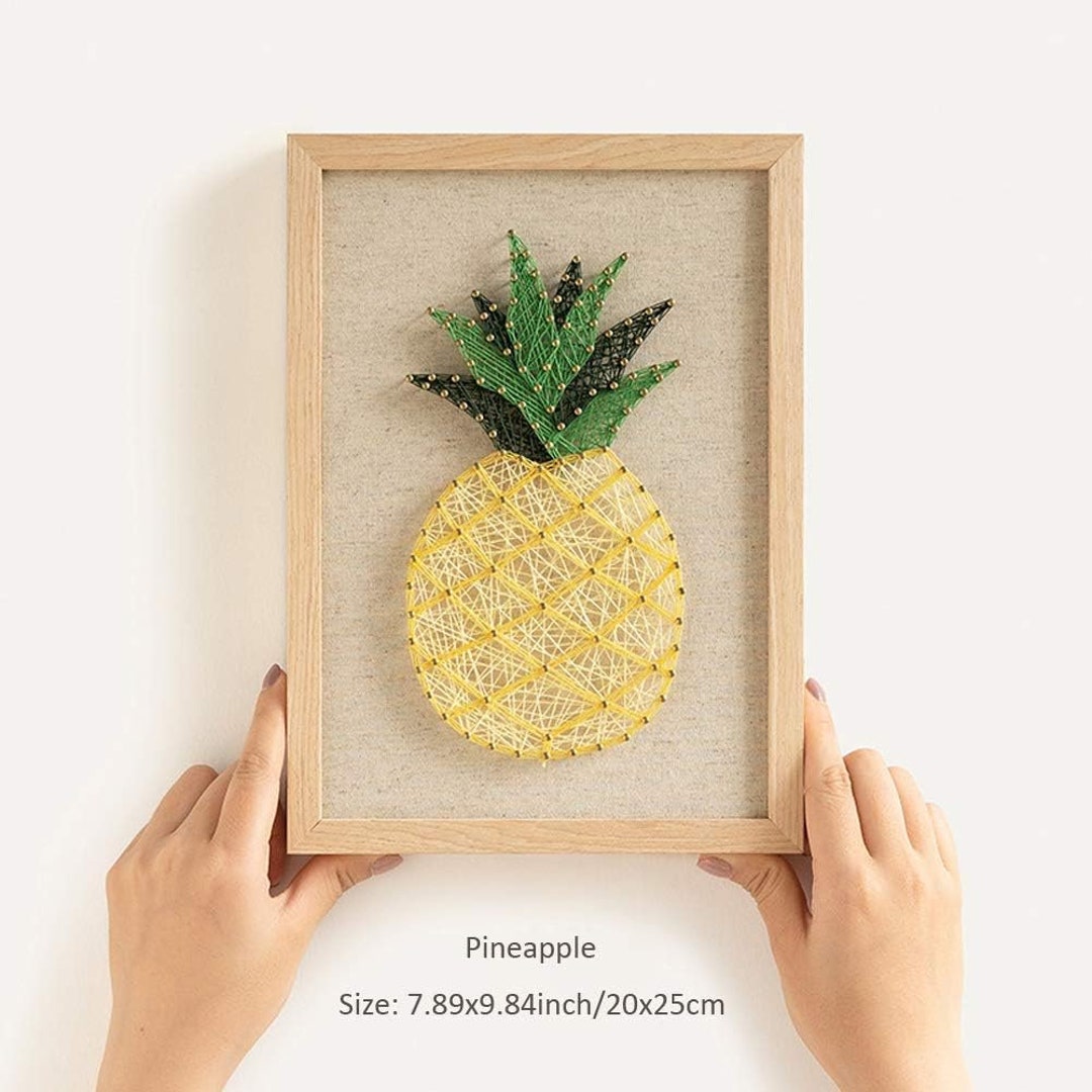Pineapple String Art Frame Wall Decor Art Digital String Art Template ...