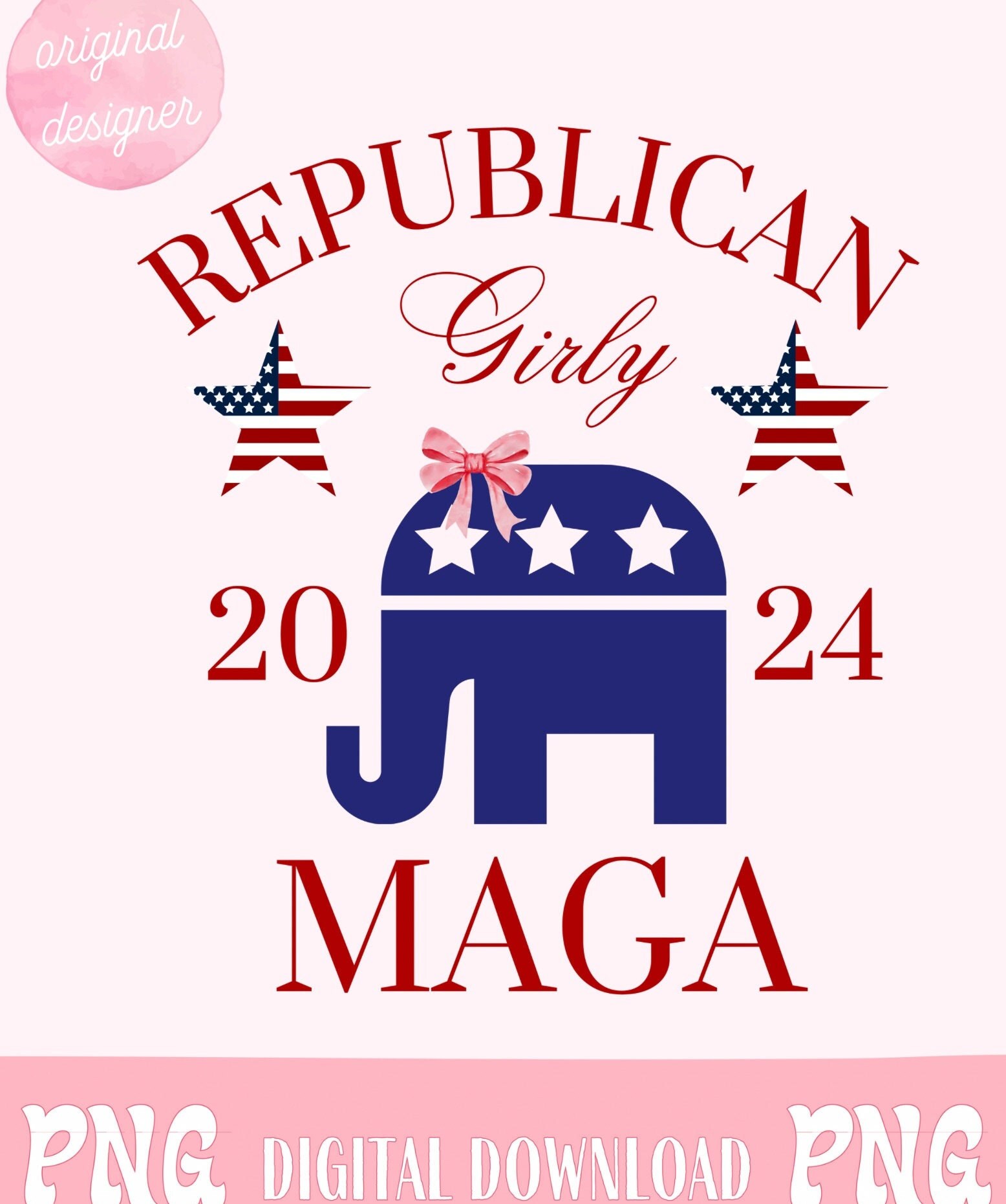 Republican Girly PNG Retro Design Political PNG Conservative America ...