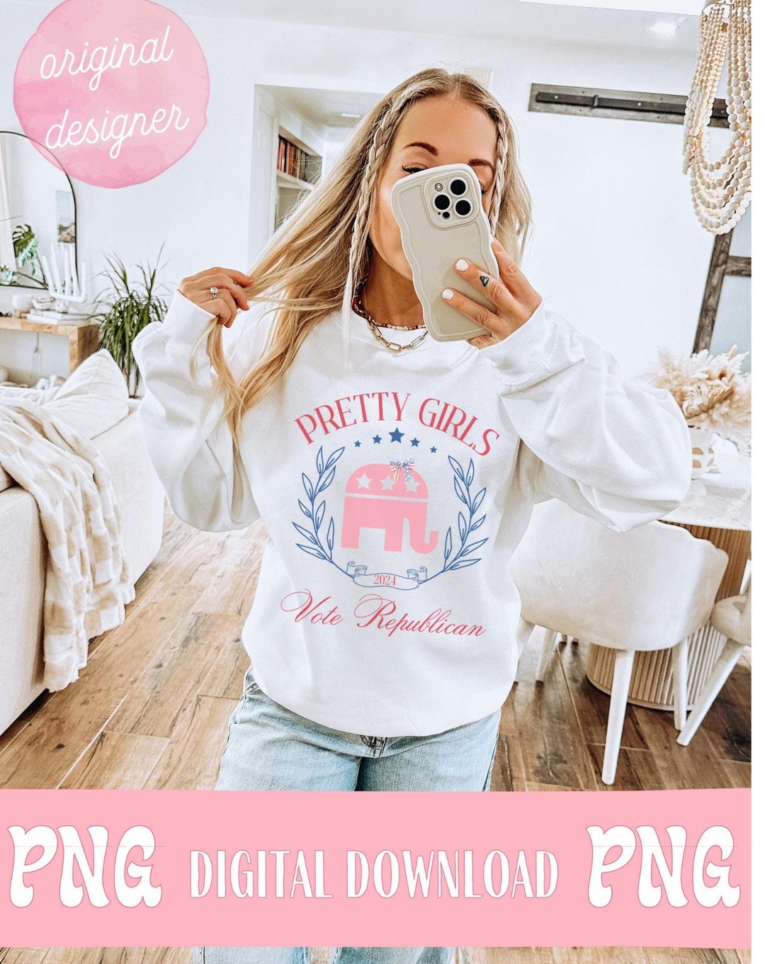 Pretty Girls Vote Republican PNG Retro Design Political PNG Taking Back ...