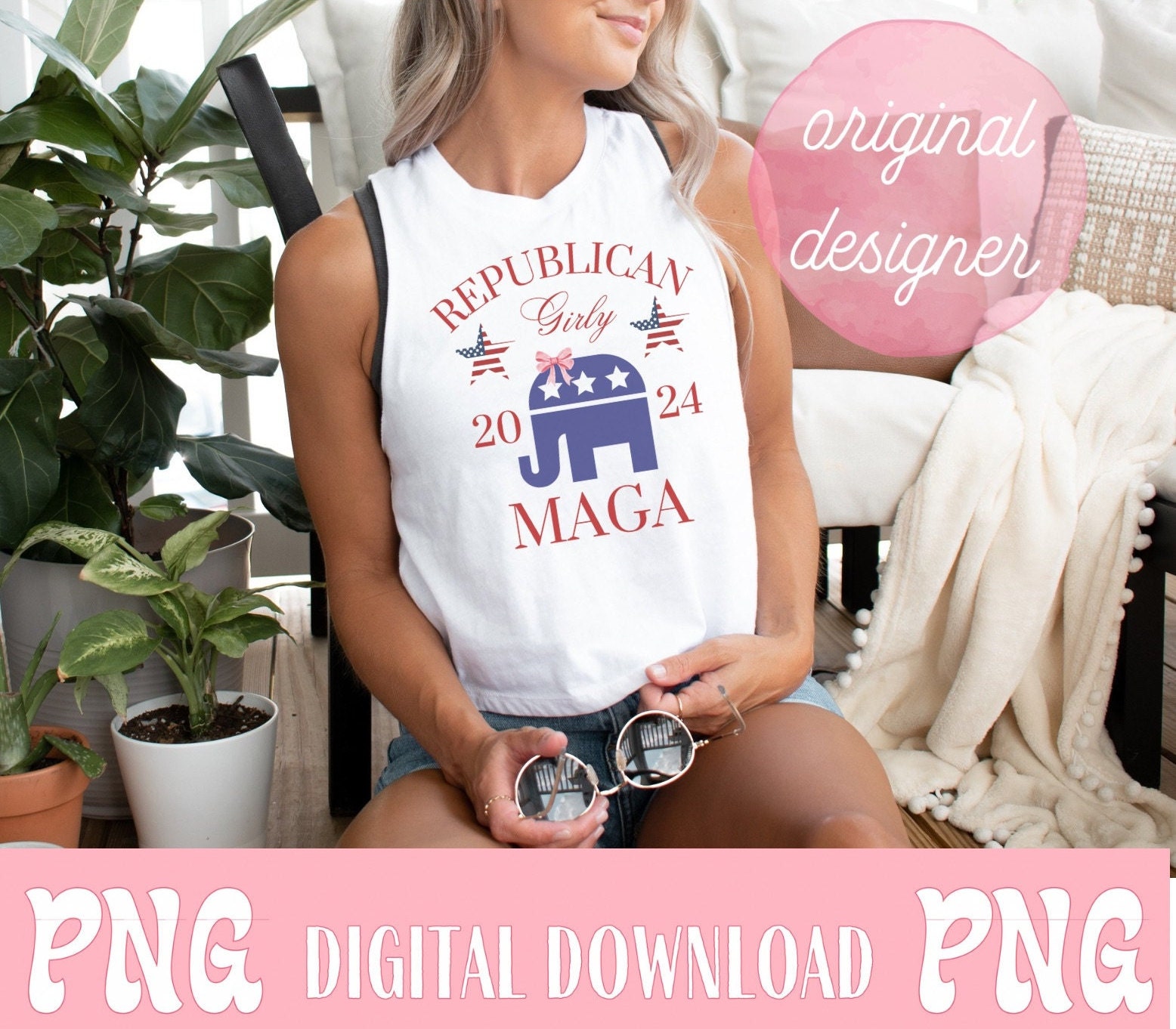 Republican Girly PNG Retro Design Political PNG Conservative America ...