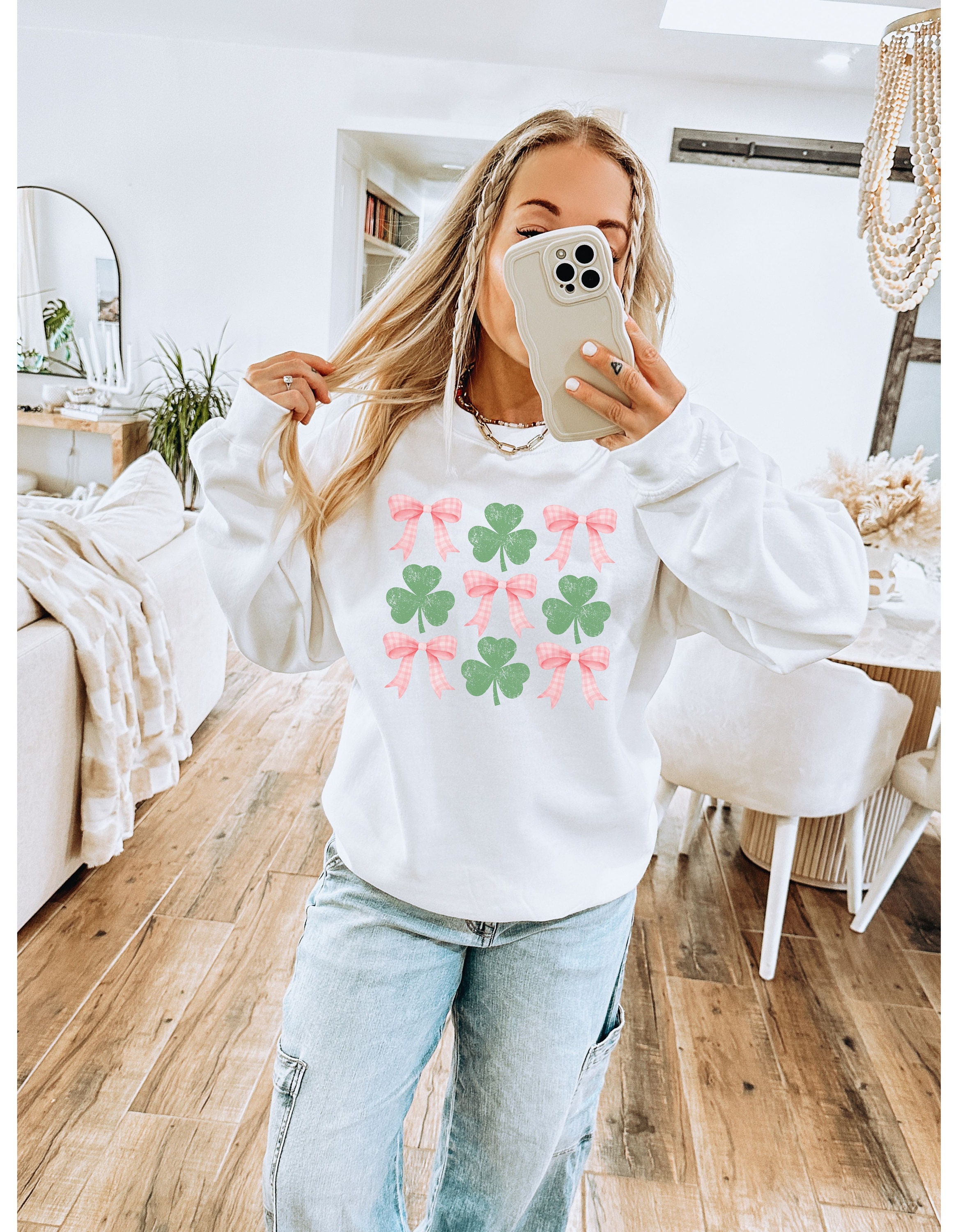 Distressed Shamrock PNG Sublimation Bows and Shamrocks PNG DIGITAL ...