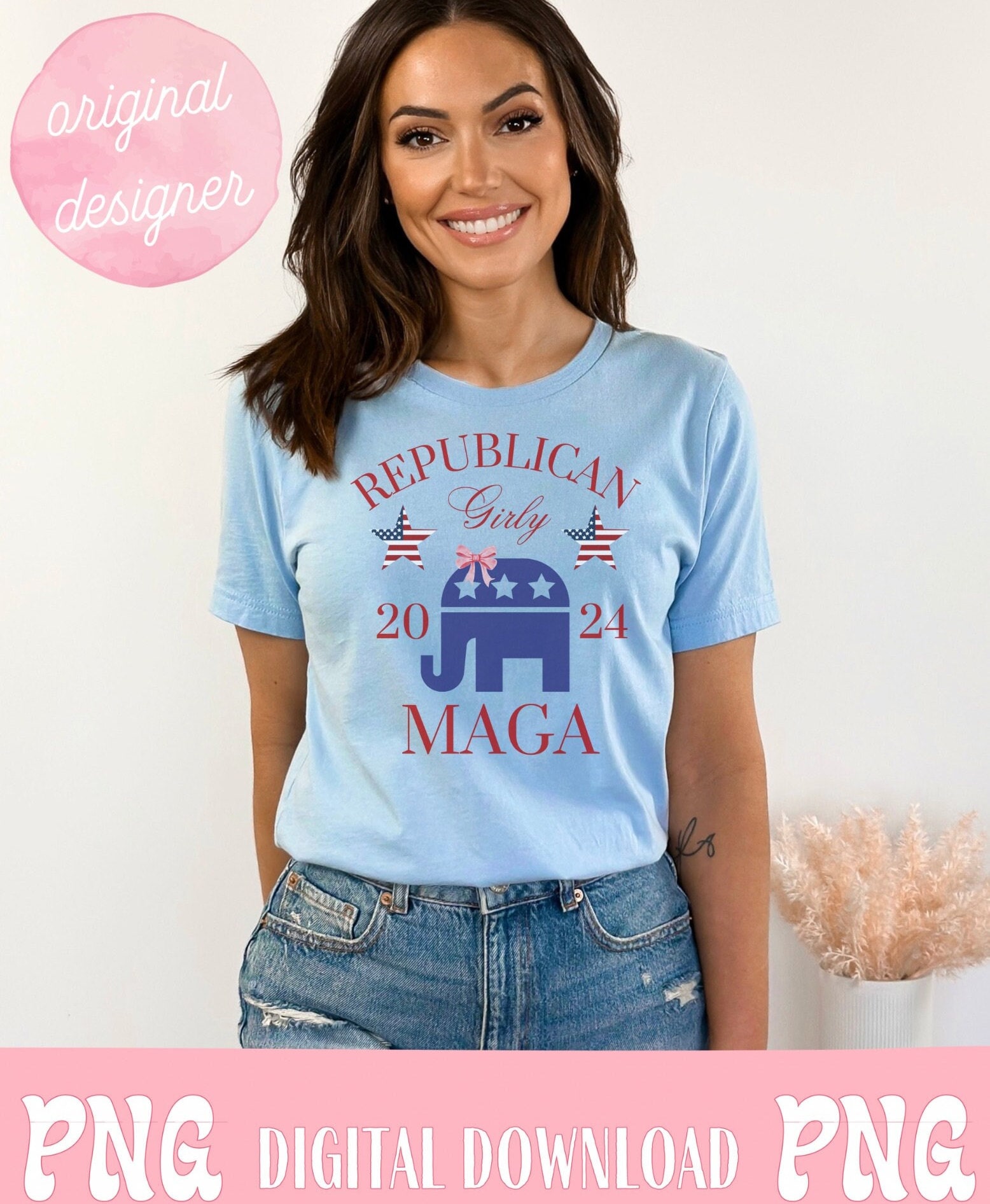 Republican Girly PNG Retro Design Political PNG Conservative America ...