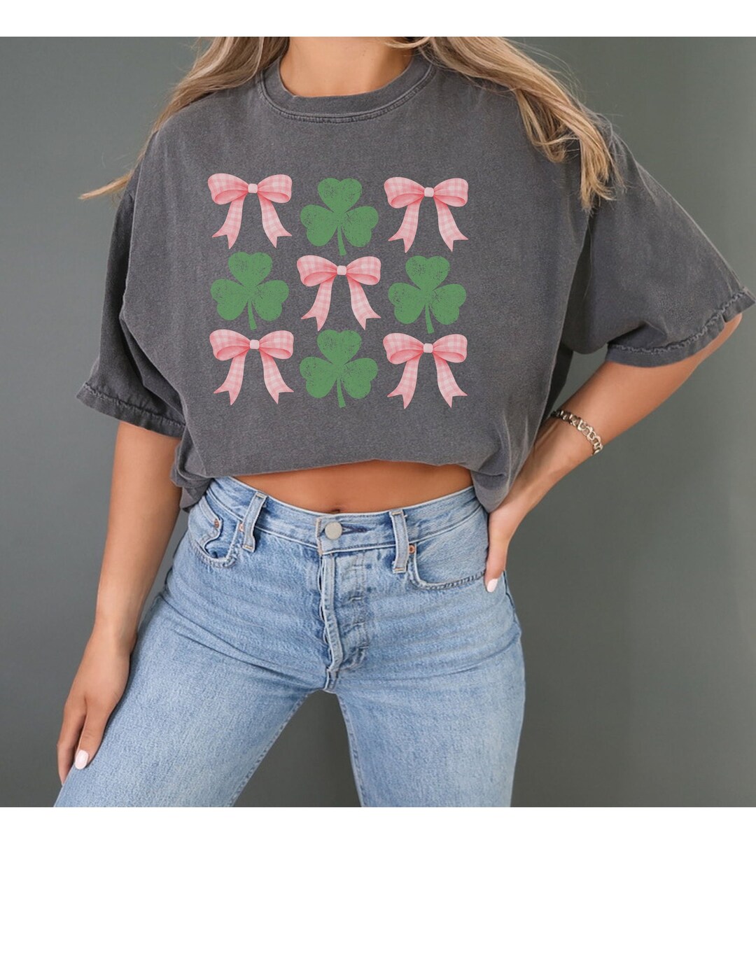 Distressed Shamrock PNG Sublimation Bows and Shamrocks PNG DIGITAL ...