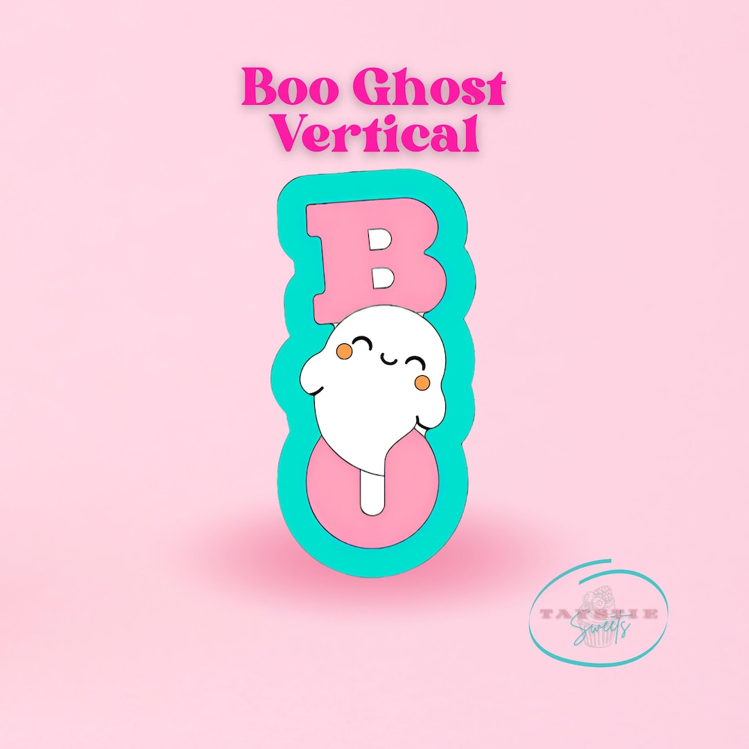 Boo Ghost Vertical Cookie Cutters - Halloween Cookie Cutters, Clay ...