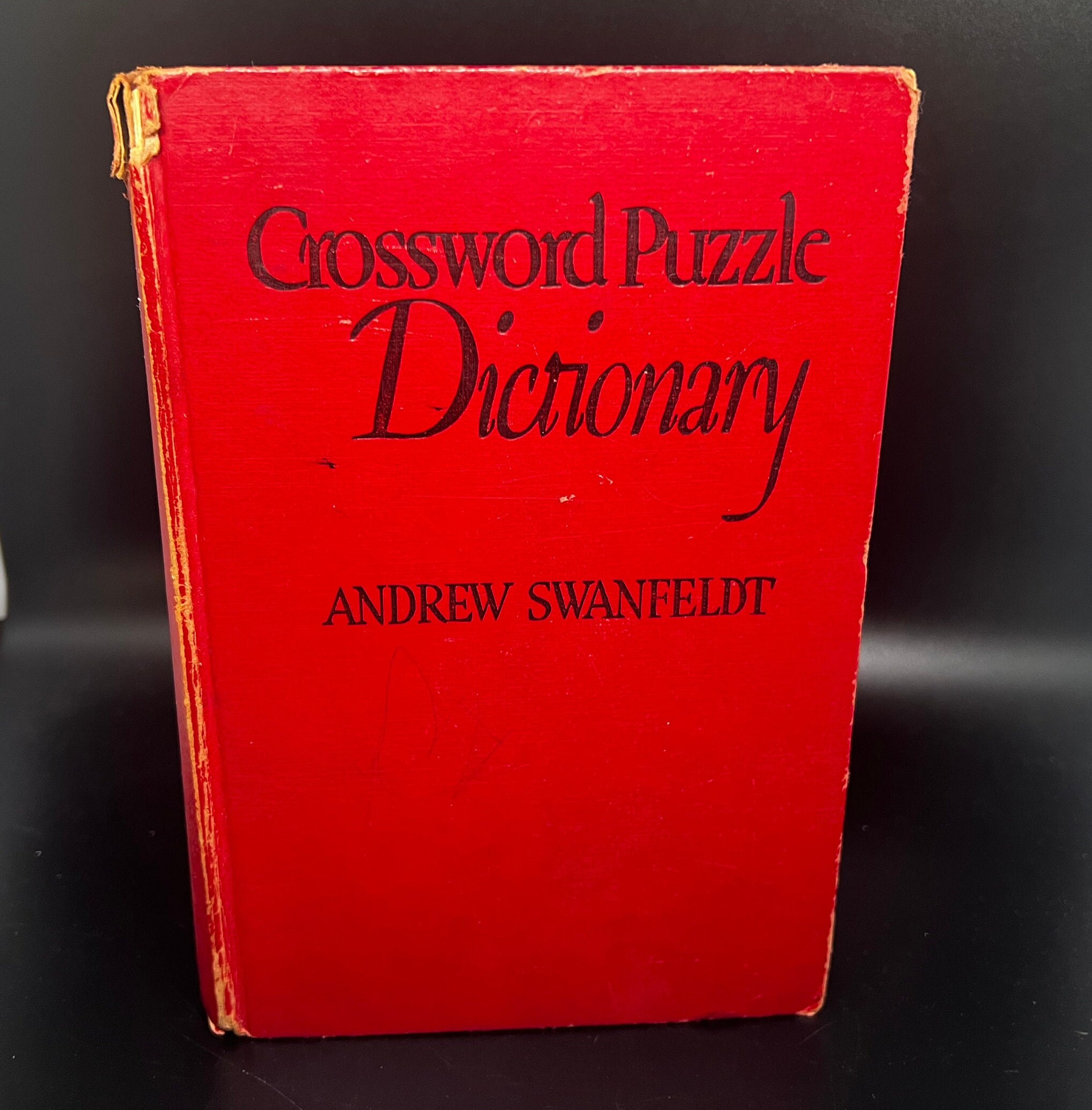 Crossword Puzzle Dictionary by Andrew Swanfeldt 1959 Vintage Book - Etsy