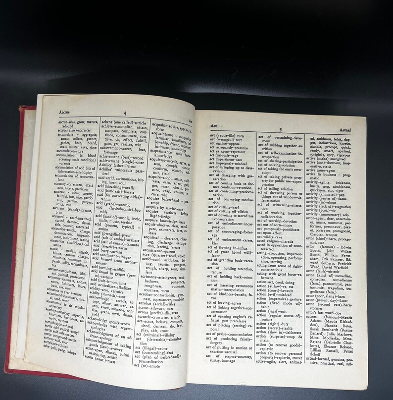 Crossword Puzzle Dictionary by Andrew Swanfeldt 1959 Vintage Book - Etsy