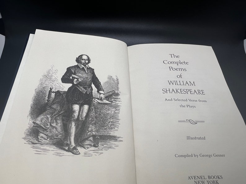 Complete Poems of William Shakespeare 1982 Edition Vintage Hardcover ...