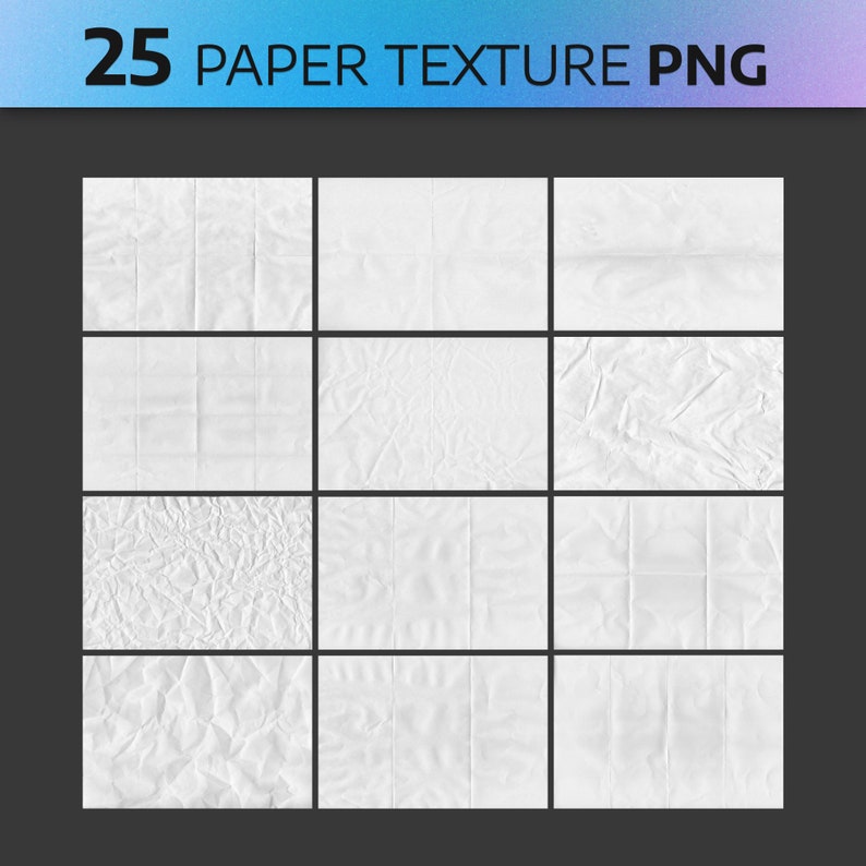 Crushed Paper Texture Png White Digital Papers Watercolor Paper ...