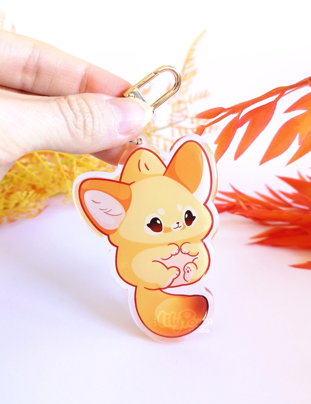 Fennec Fox Mochimal Acrylic Keychain | Cute Animal Charm - Etsy
