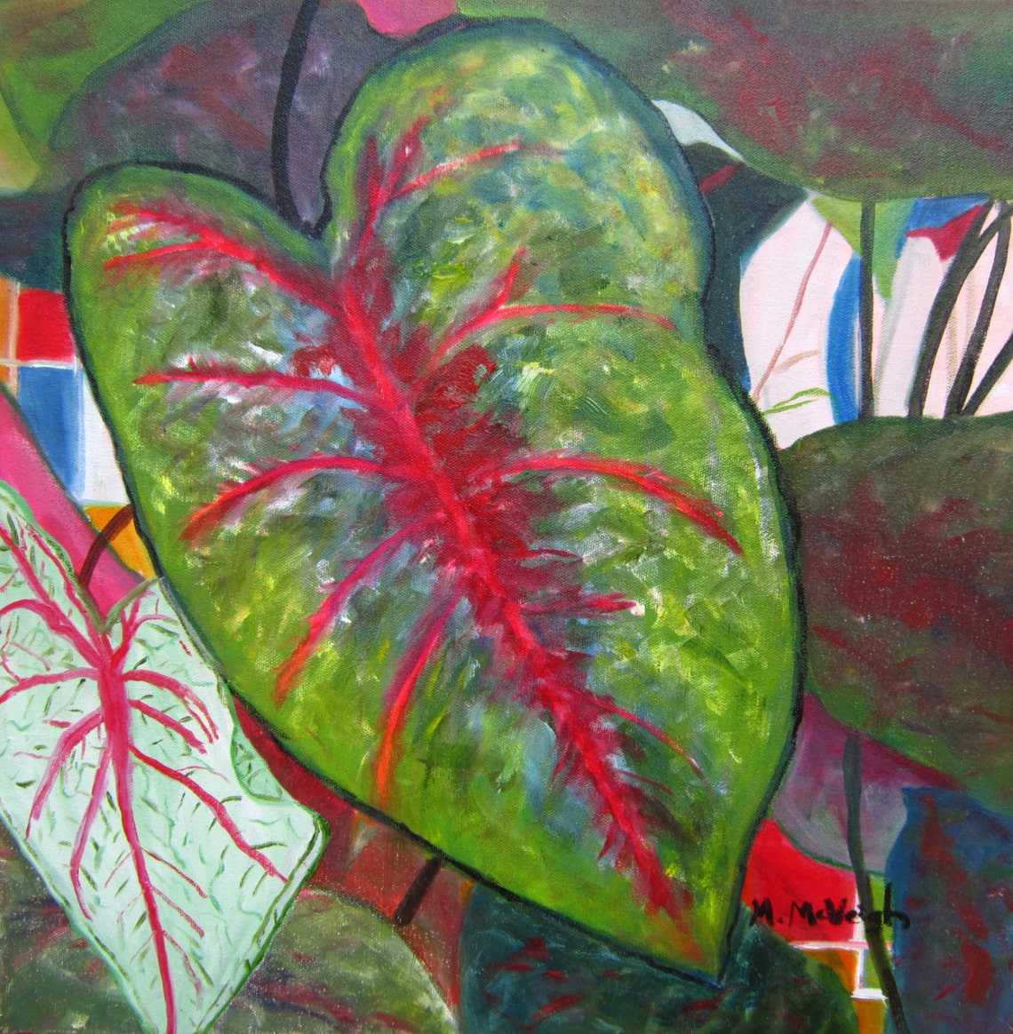 Caladium - Original Oil Painting - Etsy