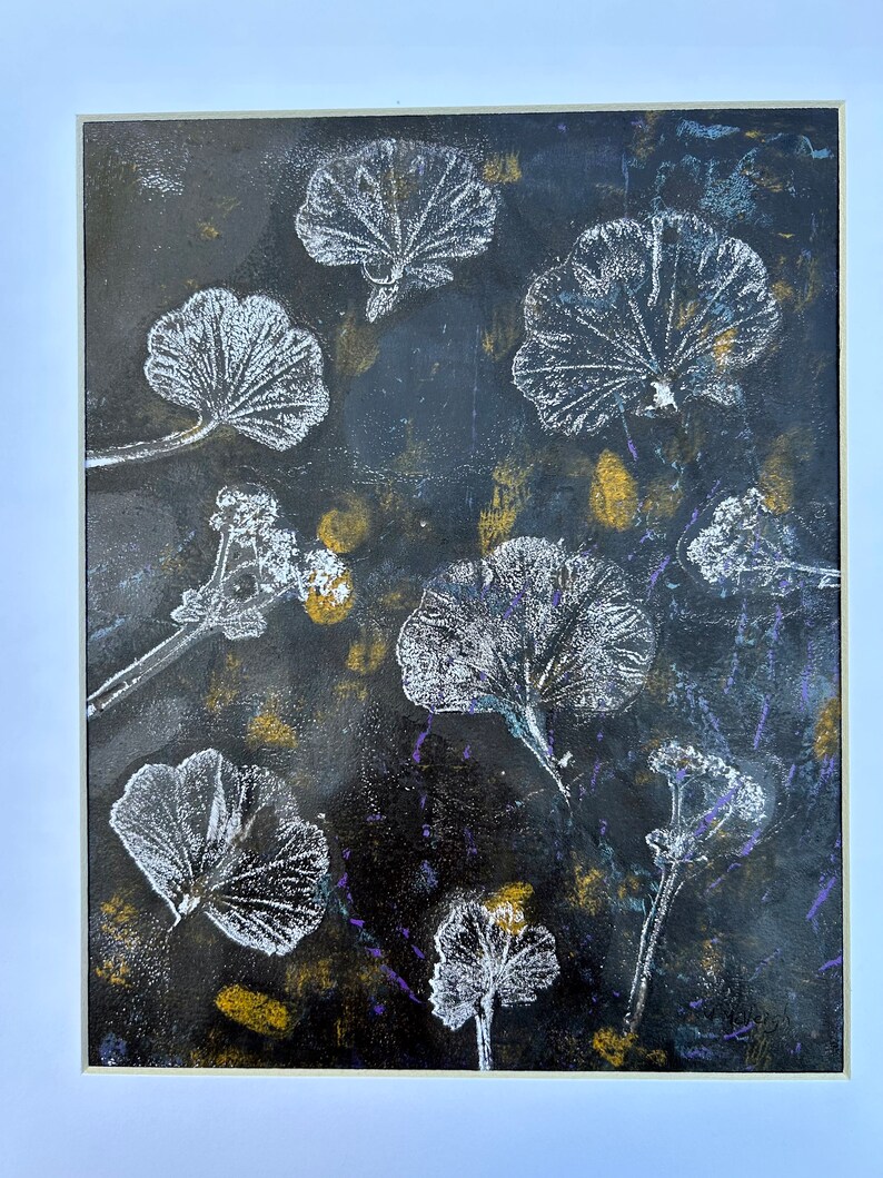 Leaf Pattern Botanical Hand Pulled Print- Multi Colored - Etsy