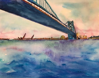 Ben Franklin Bridge - Etsy