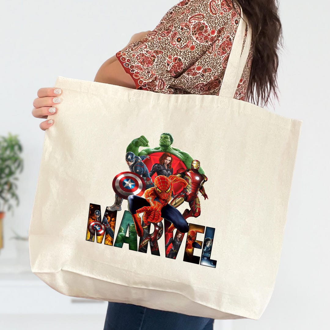 Marvel Tote Bag, Hulk Bag, Spiderman Bag, Avengers Bag, Avengers ...