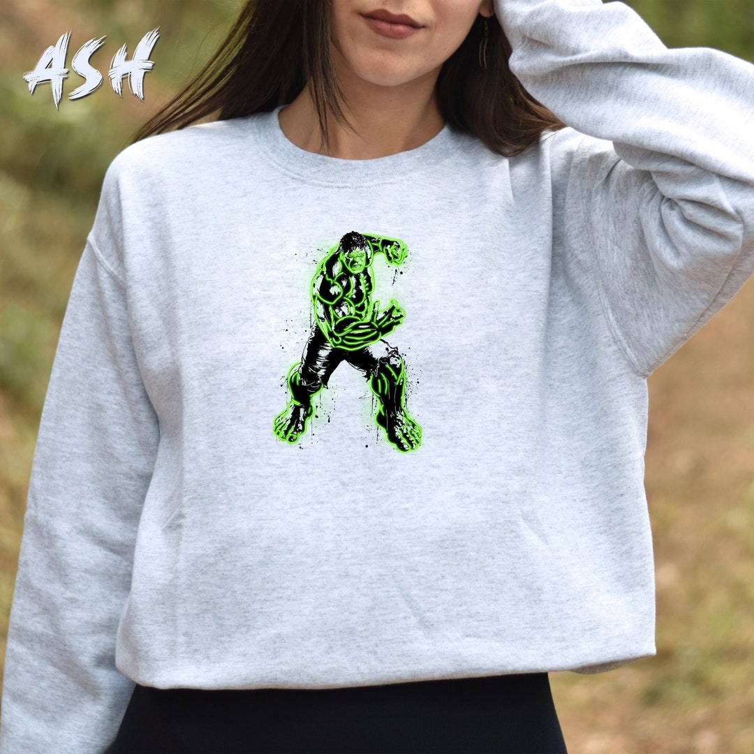 Marvel Classic the Incredible Hulk Distressed Portrait Sweatshirt ...