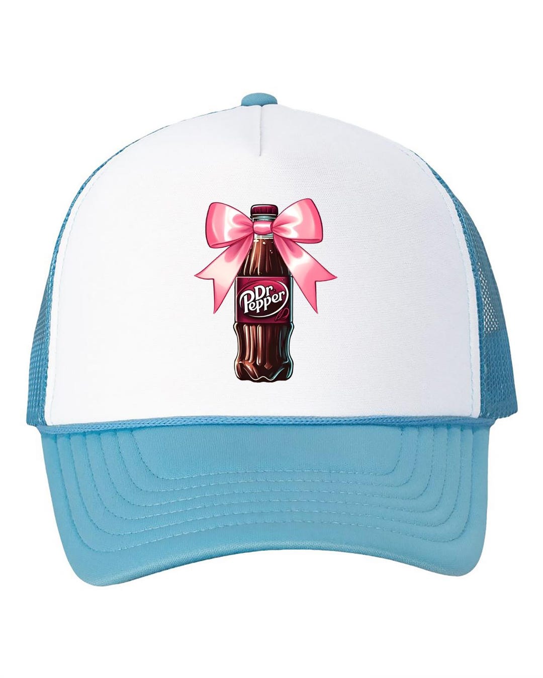 Dr. Pepper Coquette Foam Mesh-back Trucker Cap, Soda With Ribbon Hat, Cool Dr. Pepper Cap ...