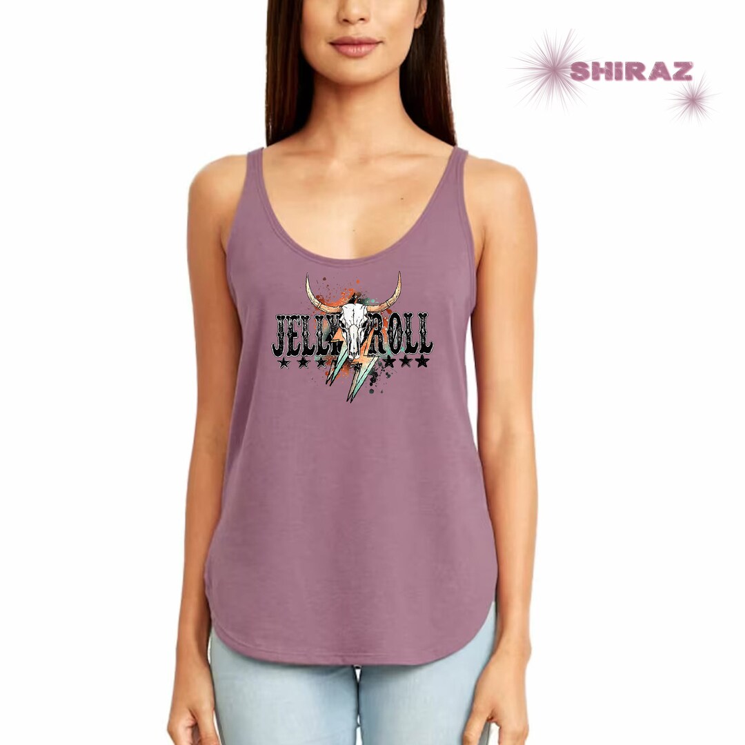 Jelly Roll American Rock Singer Tank Top, Western Tank Top, Cowgirl ...